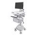 Ergotron StyleView Cart with LCD Pivot, LiFe Powered, 2 Tall Drawers ...