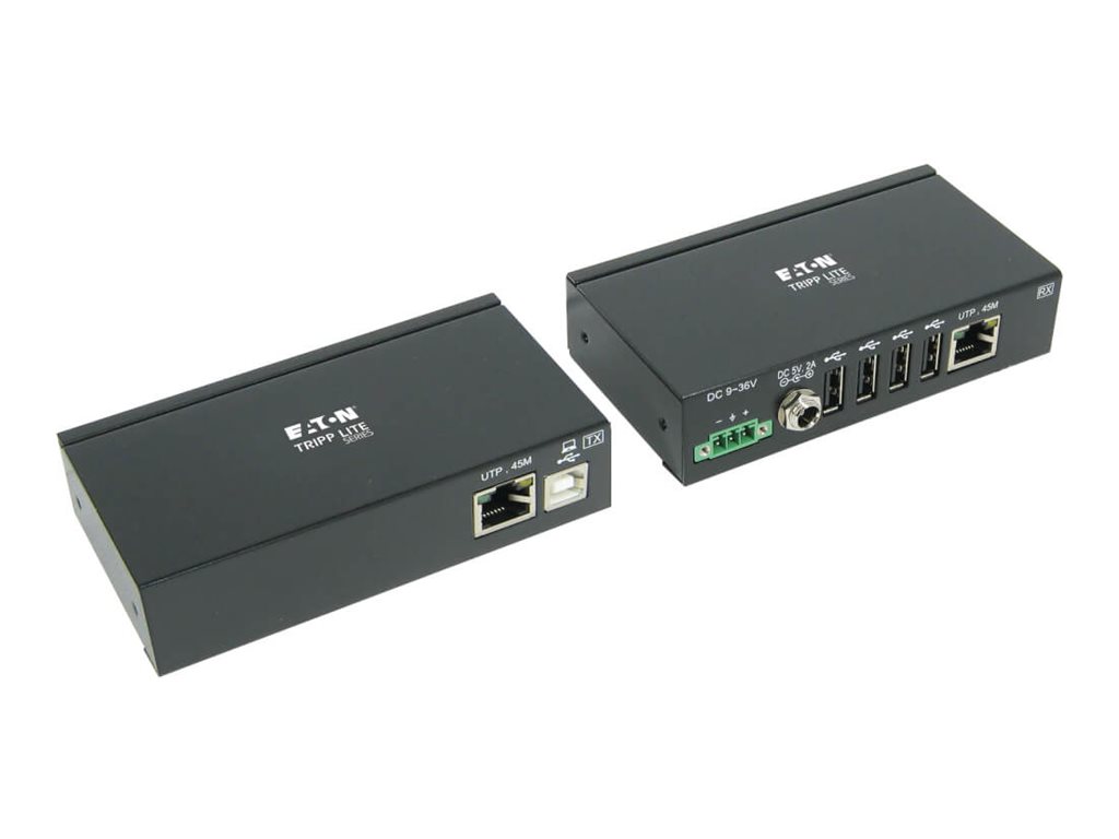 Tripp Lite USB over Cat5/6 Extender Kit 4-Port Industrial with ESD ...