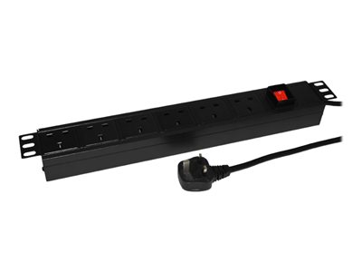 Videk Vertical Rack Mount PDU 10 x C13 Socket to UK Mains Plug - power distribution strip