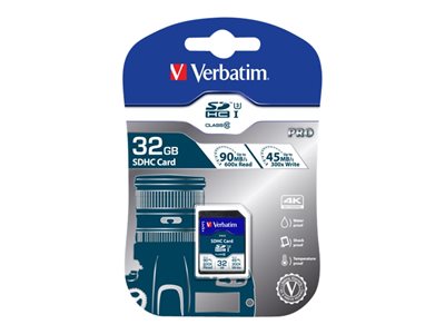 Verbatim PRO - flash memory card - 32 GB - microSDHC UHS-I