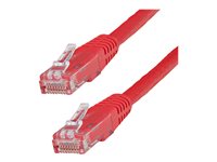 StarTech.com 1ft CAT6 Ethernet Cable - Red CAT 6 Gigabit Wire 100W PoE ...