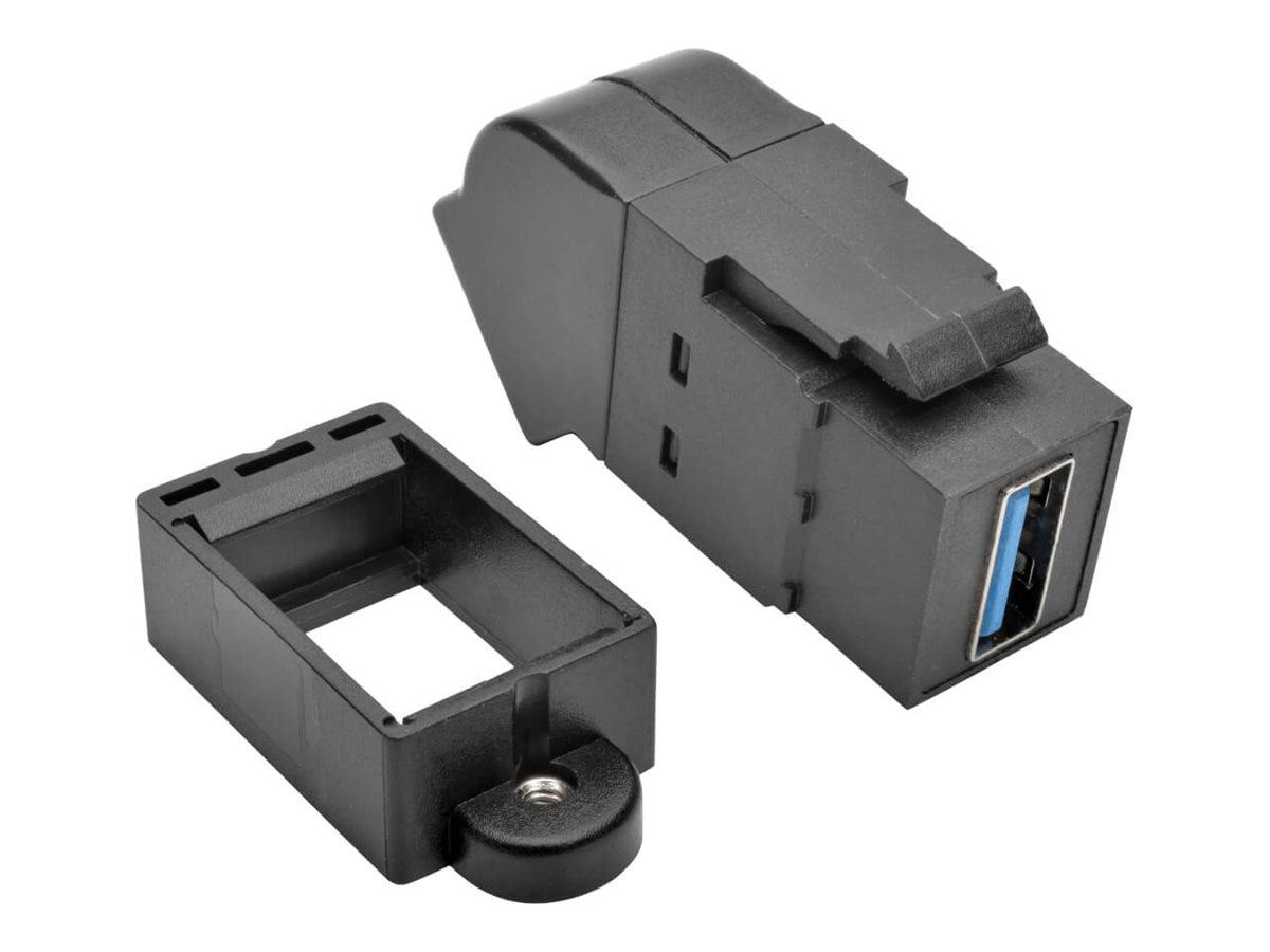Eaton Tripp Lite Series USB 3.0 Keystone Panel Mount Coupler Angled F/F ...