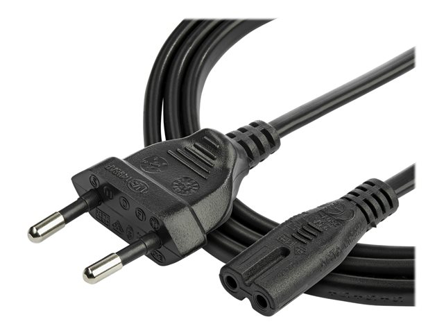 StarTech.com 2m (6ft) Laptop Power Cord, EU Plug to C7, 2.5A 250V ...