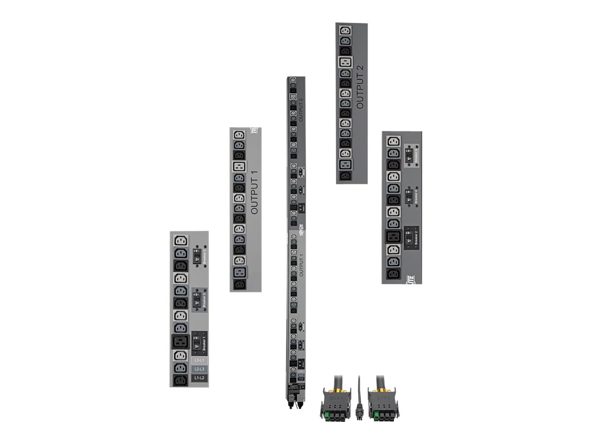 Tripp Lite 17.3kW 3-Phase Vertical PDU Strip, 208V Outlets (48 C13 & 6 ...