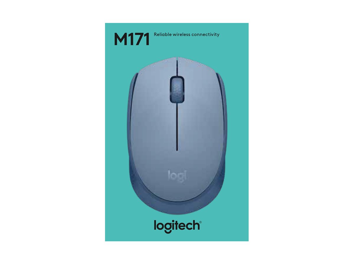 Logitech M171, mouse, 2.4 GHz, blue grey - Paradigm PCs