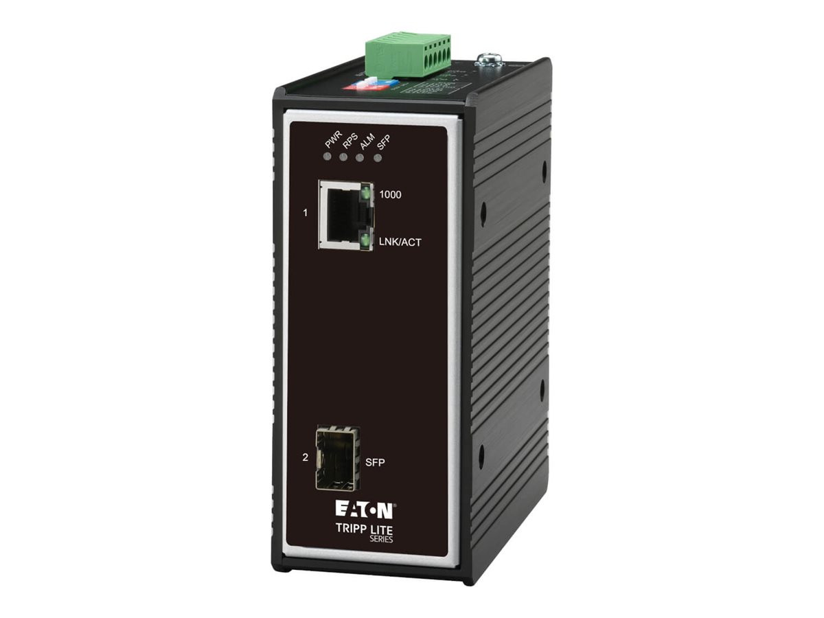 Eaton Tripp Lite Series Industrial Gigabit Copper to Fiber Media ...
