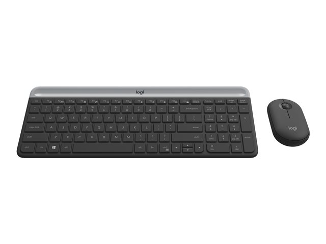 Logitech Slim Wireless Combo MK470 - keyboard and mouse set - QWERTY ...