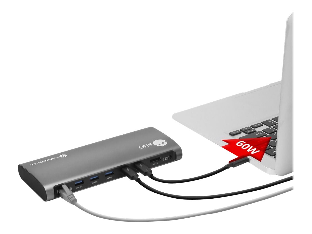 SIIG Thunderbolt 3 to Dual 4K Multimedia Docking Station with PD ...