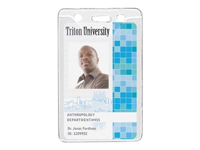Brady name badge holder - for 2.32 in x 3.39 in - clear