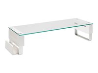 Tripp Lite Monitor Riser for Desk - Height Adjustable, Glass Top, USB ...