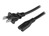 StarTech.com 10ft (3m) Laptop Power Cord - NEMA 1-15P to C7 - 7A 125V ...