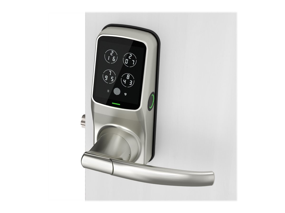 Lockly Secure Plus Latch Edition, door lock, satin nickel - Paradigm PCs