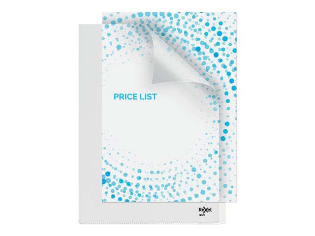 Rexel Nyrex - L-shaped folder - for A4 - clear (pack of 25) - 12121 ...