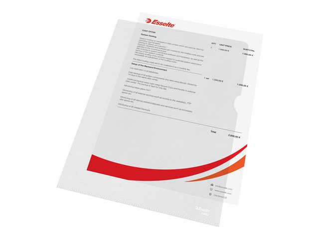 Esselte Standard Plus - L-shaped folder - for A4 - capacity: 40 sheets ...