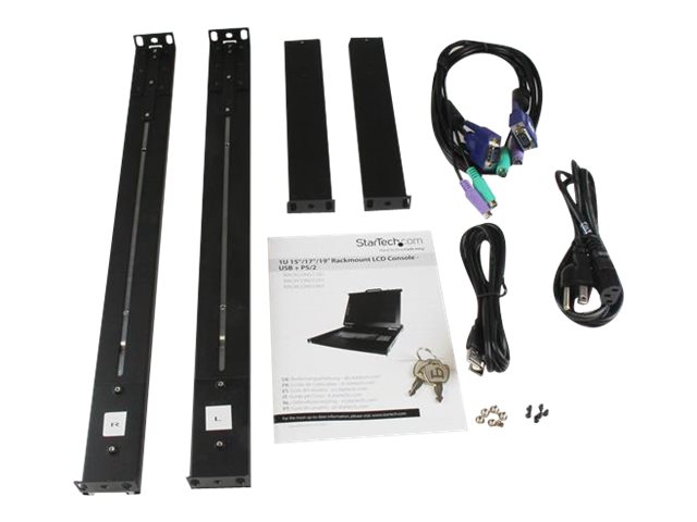 StarTech.com HD 1080p Dual Rail RackMount Widescreen LCD Console - KVM ...