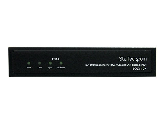 StarTech.com 10/100 Ethernet Over Coaxial LAN Extender Receiver 2.4km ...