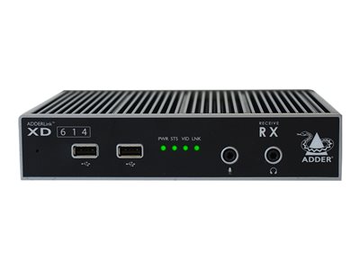 AdderLink XD614 - Quad-Head - transmitter and receiver - KVM / audio / serial / USB / network ...