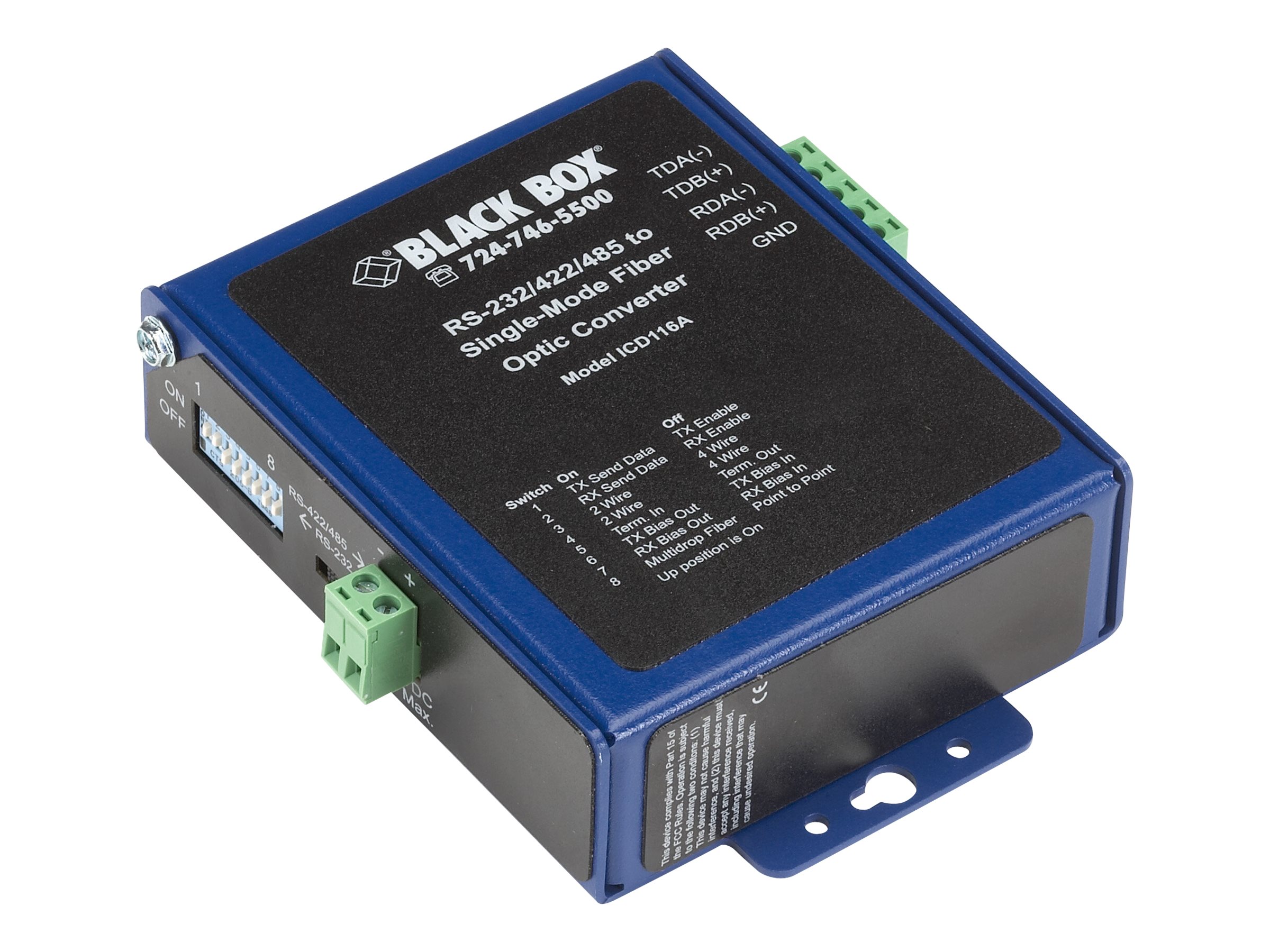 Black Box Industrial Opto-Isolated Serial to Fiber | SHI Direct