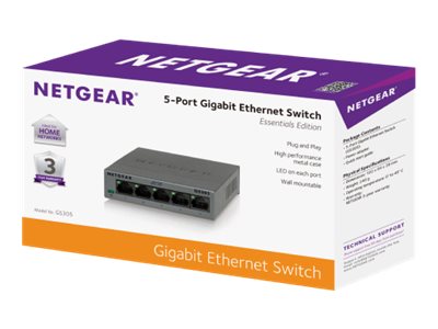 NETGEAR GS305, v3, switch, 5 ports, unmanaged - Paradigm PCs