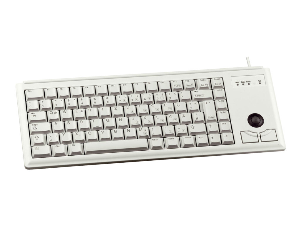 CHERRY Compact-Keyboard G84-4400 - keyboard - German - light grey