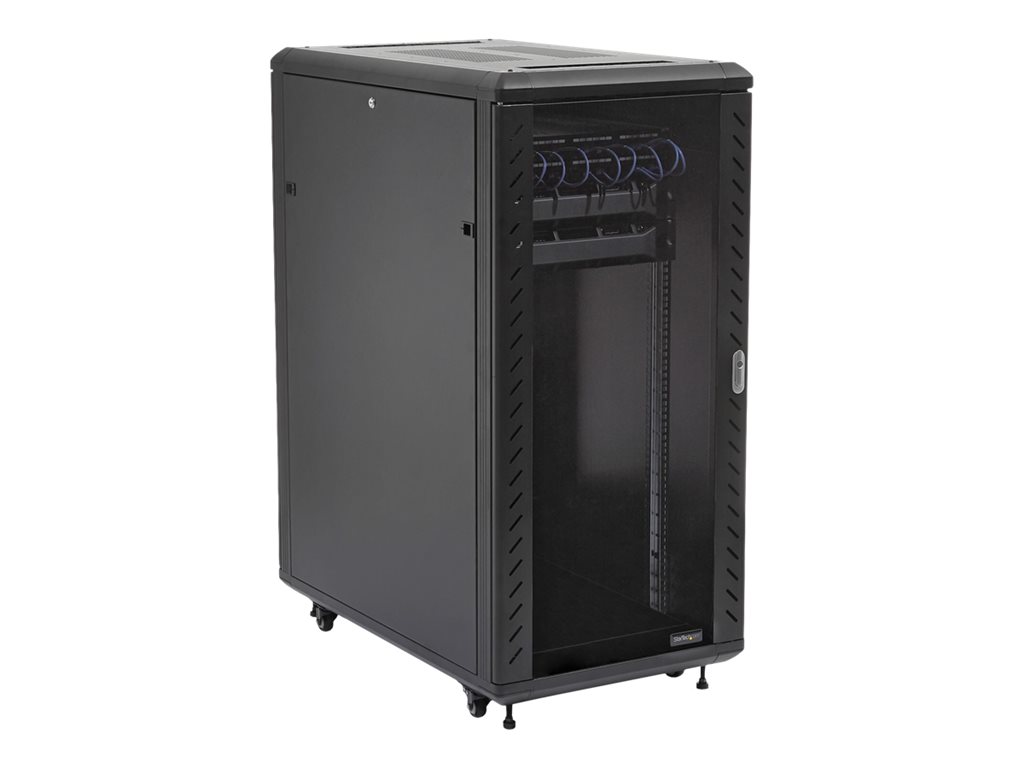 StarTech.com 25U Network Rack Cabinet on Wheels - 36in Deep - Portable ...