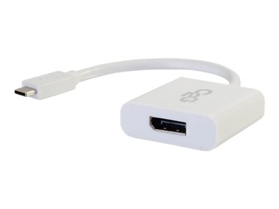 C2G USB C to DisplayPort Adapter - external video adapter - white