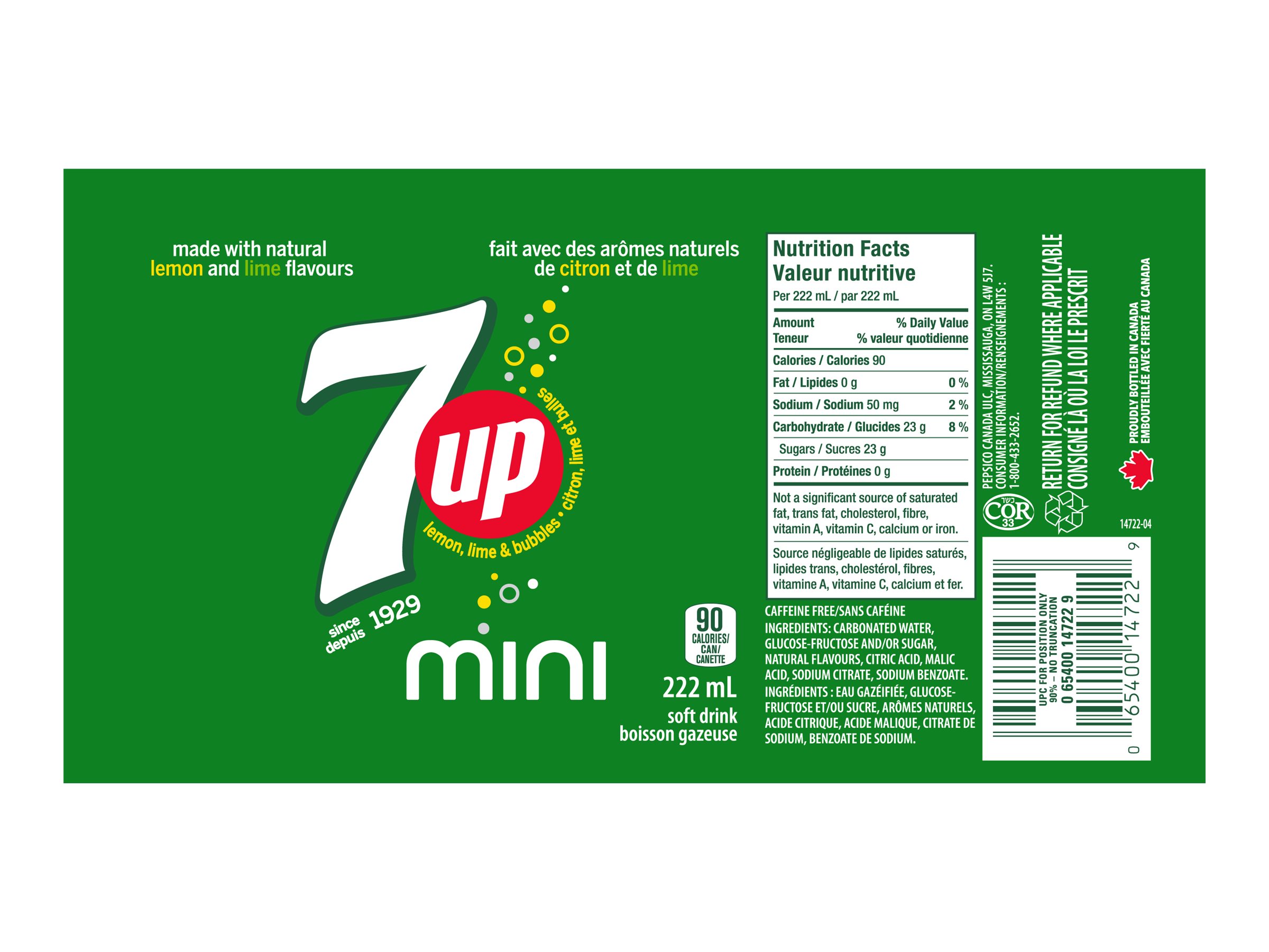 SEVEN-UP 6X222ML
