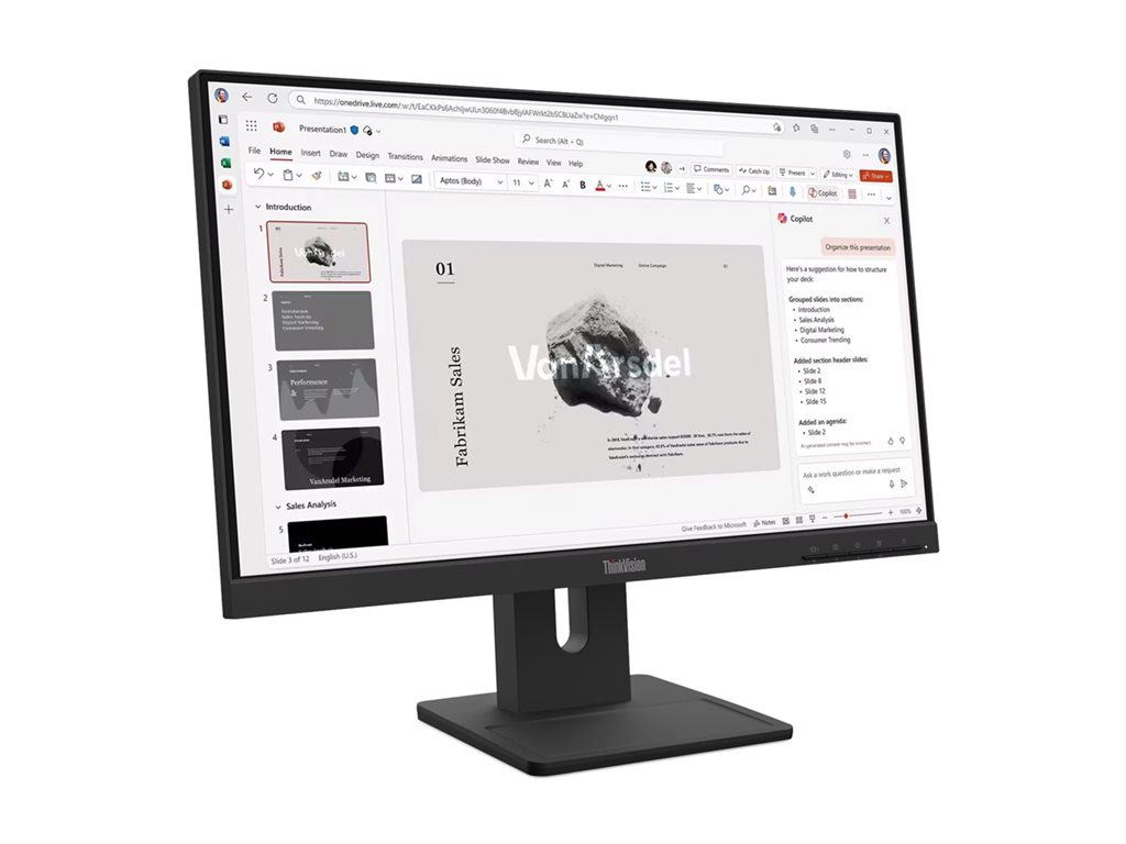 Lenovo ThinkVision E22-40 - LED monitor - Full HD (1080p) - 64C9MAR6US ...