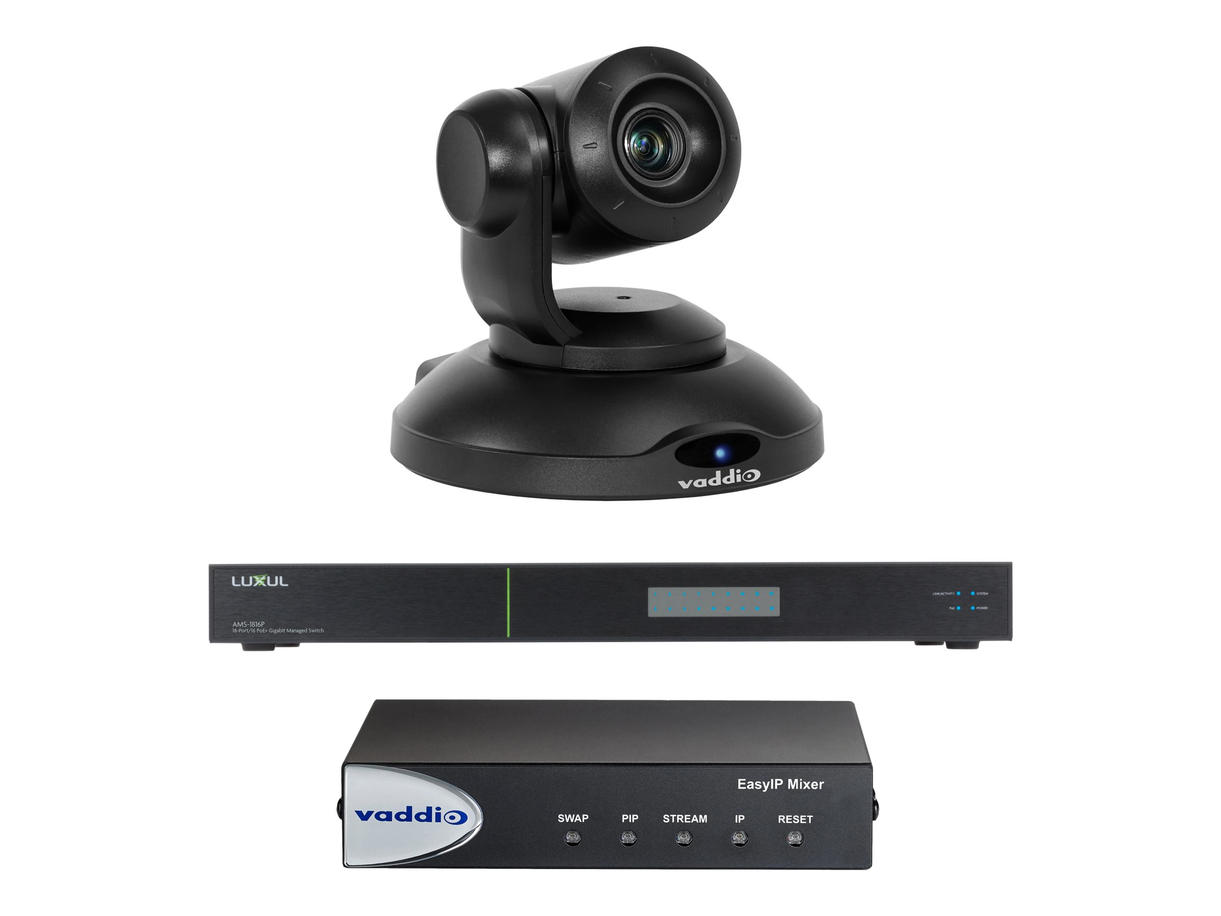 Vaddio EasyIP 10 Video Conferencing Mixer Kit with IP PTZ Camera | www ...