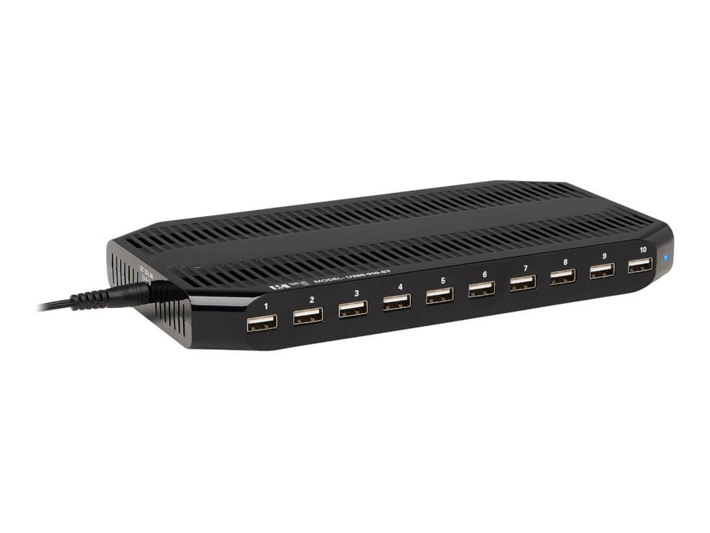 Tripp Lite 10-Port USB Charging Station Hub w Adjustable Storage Tablet ...
