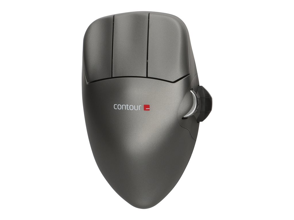 Contour Mouse Wireless Large - mouse - 2.4 GHz - metal grey