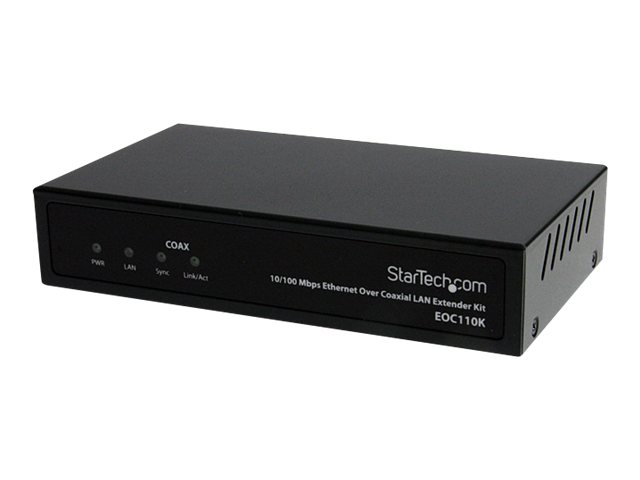 StarTech.com 10/100 Ethernet Over Coaxial LAN Extender Receiver 2.4km ...