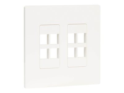 Tripp Lite 8-Port Double-Gang Universal Keystone Wall Plate, Cat5e/6/6a ...