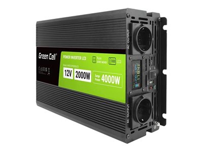 Green Cell - DC to AC power inverter - DC 12 V - 2000 Watt - output ...