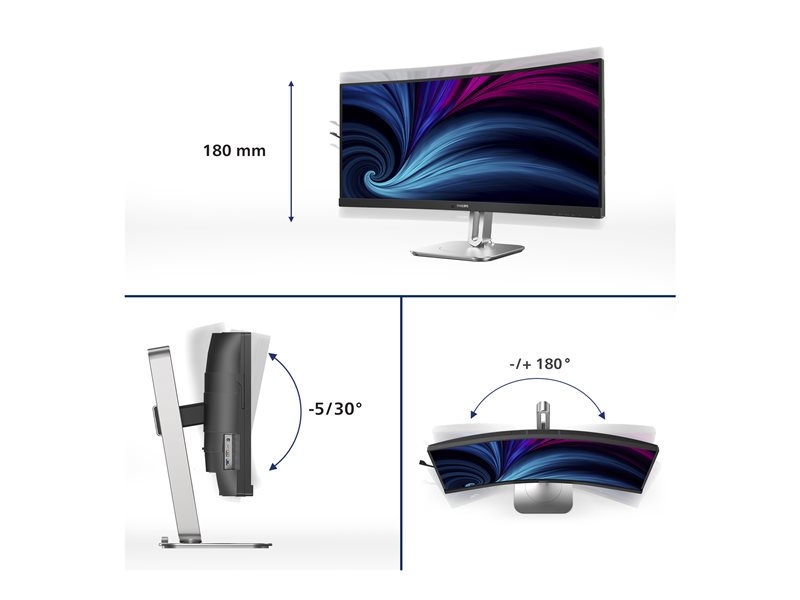 Philips 34B2U5600C - 5000 Series - écran LED - incurvé - 34" - HDR ...