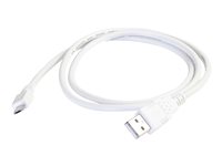 C2G 3ft USB 2.0 A to Micro-USB B Cable White - 3' USB Cable - USB cable ...