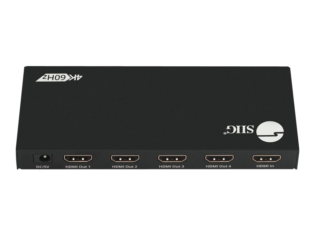 SIIG 4 Port HDMI 2.0 HDR Splitter with EDID and Downscaling | Overview ...