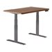 VARI - sit/standing desk - rectangular with contoured side - walnut