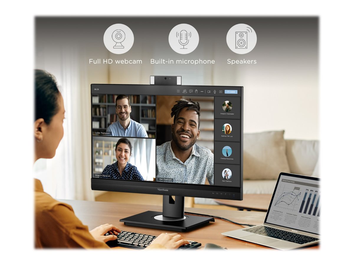 24 ERGONOMIC DOCKING MONITORW/ USB-C 90W PD RJ45&POP-UP WEBCAM | www ...