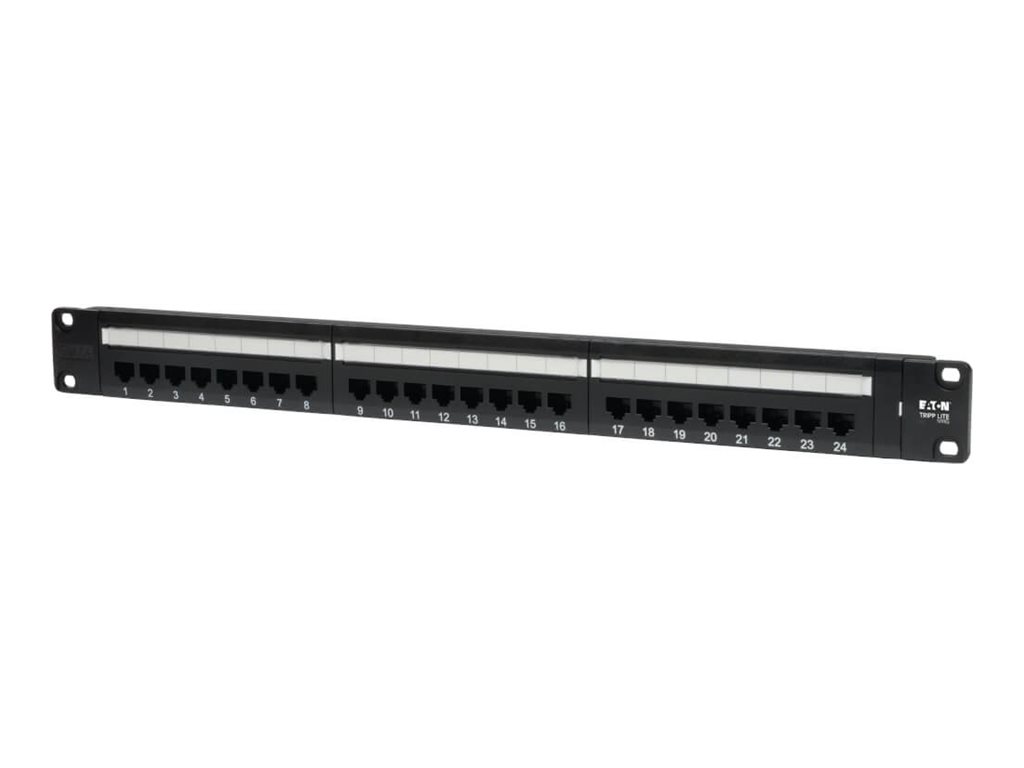 Tripp Lite 24-Port Cat5e Cat5 Rackmount Patch Panel 568B 110 Punch 1URM ...