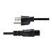 StarTech.com 10ft/3m Laptop Power Cord, NEMA 1-15P to C5 (Clover Leaf ...