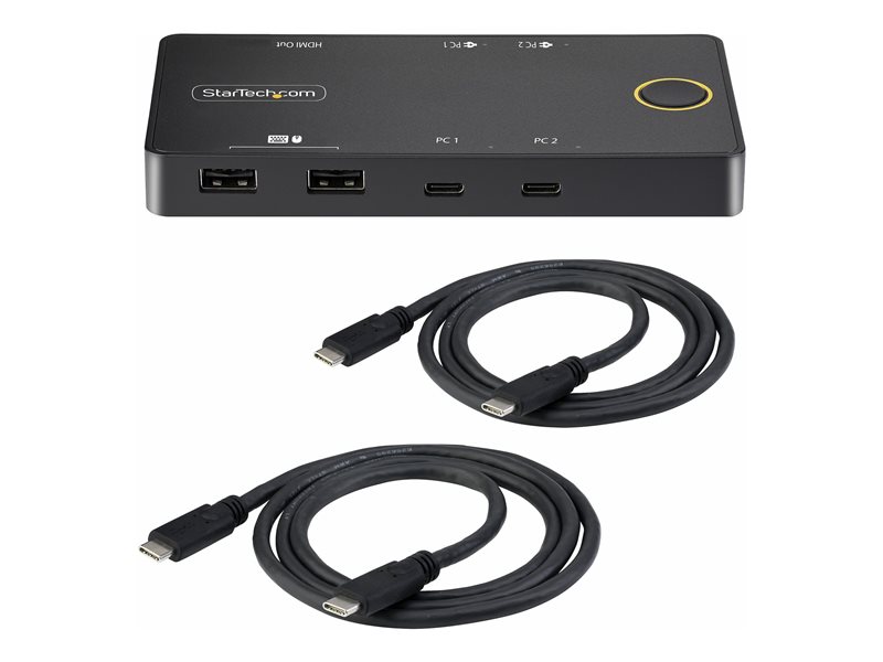 StarTech.com Switch KVM USB-C à 2 ports - HDMI 4K60Hz (C2-H46-UC2-PD-KVM)