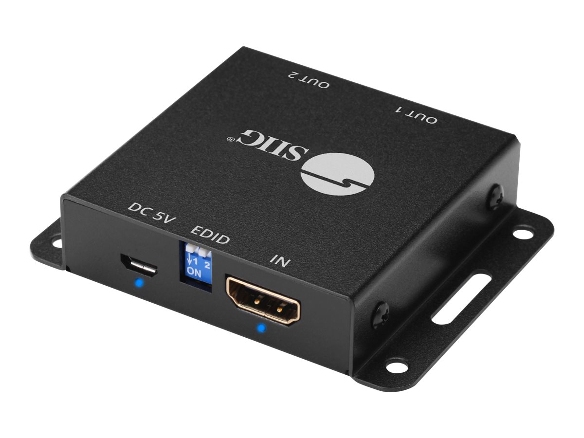 SIIG 2 Port HDMI Mini Splitter Amplifier with EDID Management 3840x2160 ... SIIG 2 Port HDMI Mini Splitter Amplifier with EDID Management 3840x2160 ...