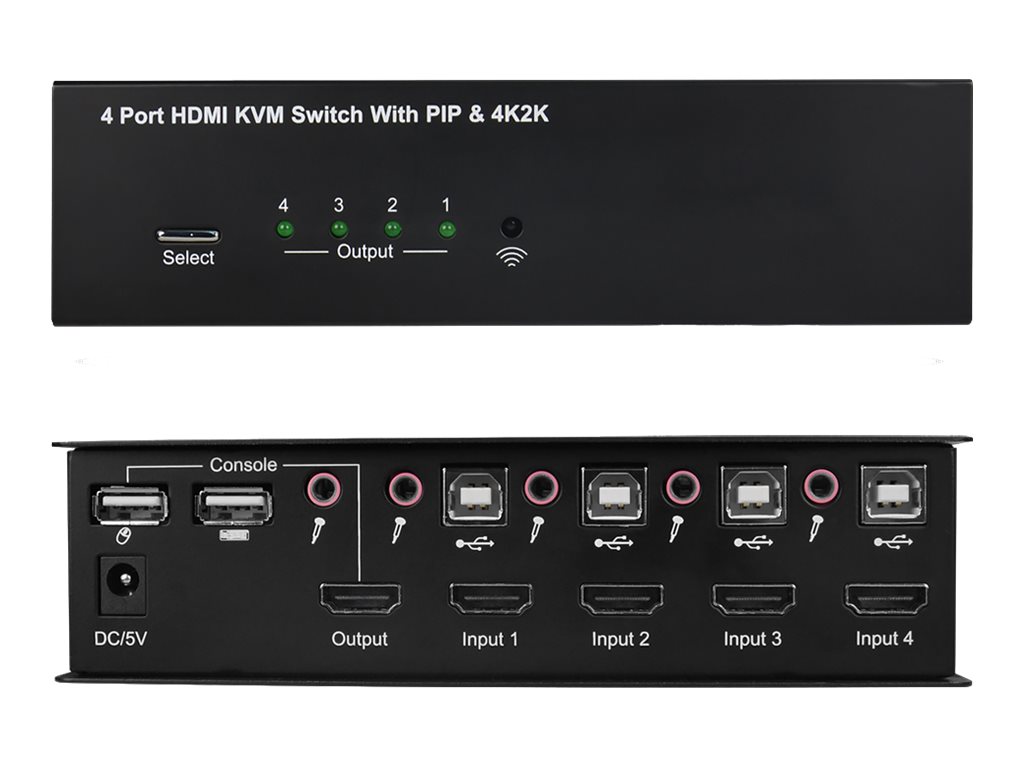 SIIG 4x1 USB HDMI KVM Switch | SHI
