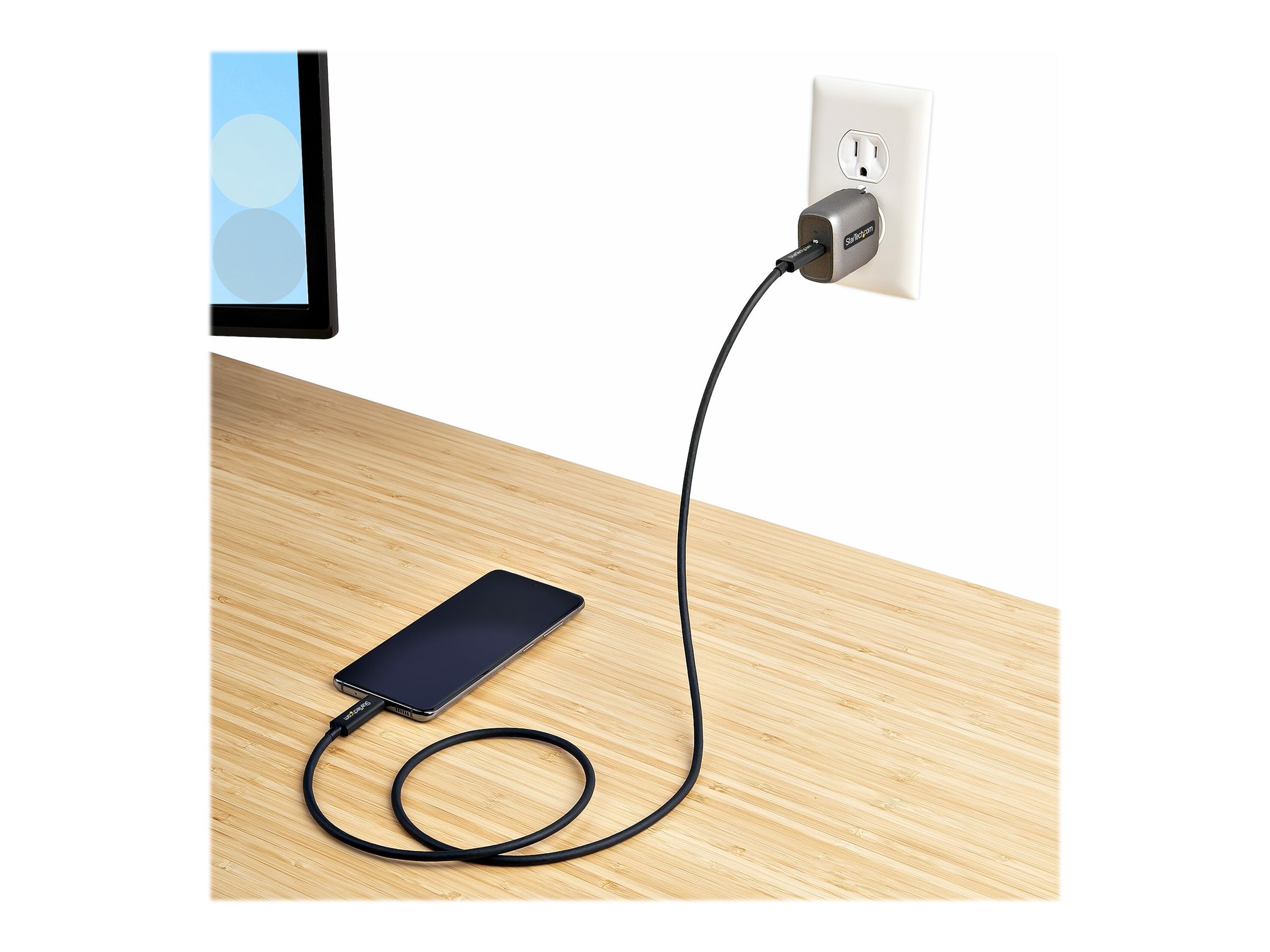 StarTech.com 30W USB-C Wall Charger, Portable GaN Charger with USB ...