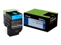 Lexmark 801C - cyan - original - toner cartridge - LCCP, LRP