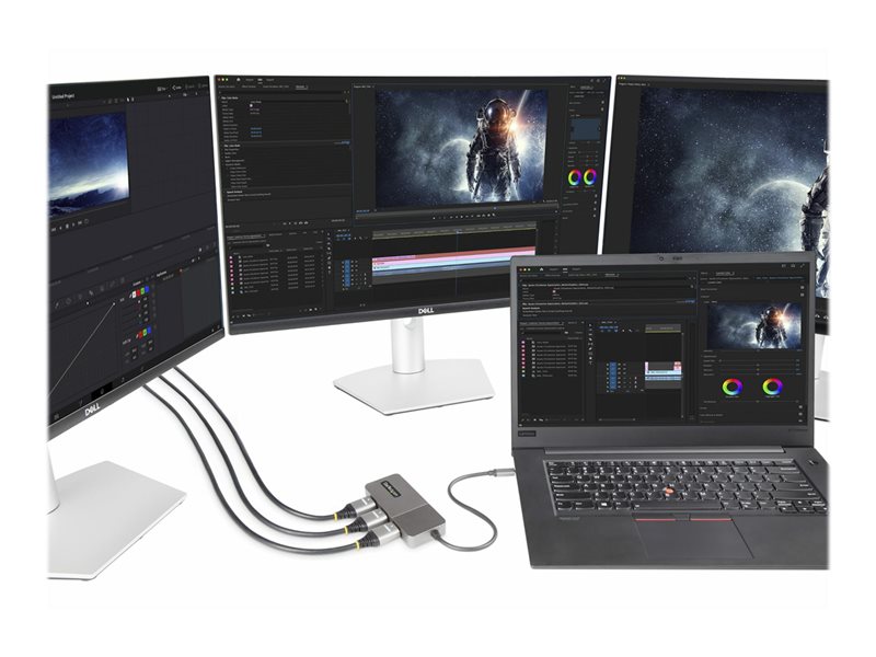 StarTech.com Hub USB-C MST à 3 Ports, 3x HDMI 4K60Hz (MST14CD123HD)