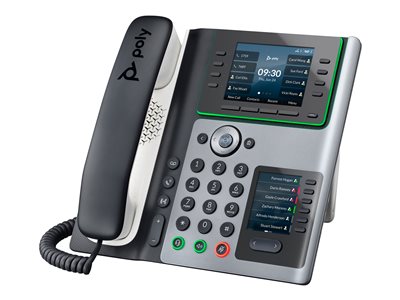 Poly Edge E400 - VoIP phone with caller ID/call waiting - 3-way call capability