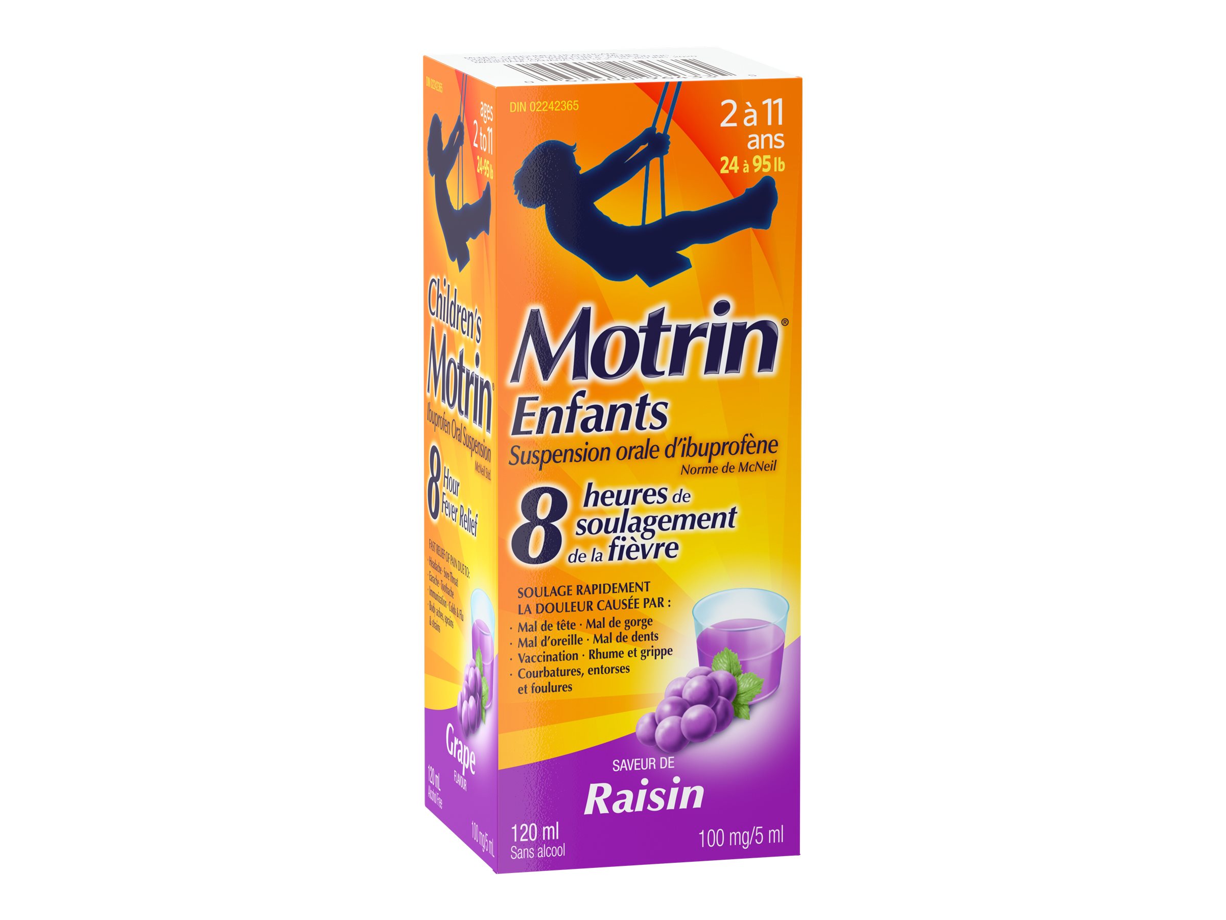 MOTRIN CHILD'S SUSP GRAPE 120ML