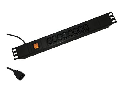 Videk Horizontal 19" Rack Mount PDU 8 x C13 Socket to C14 Plug - power ...